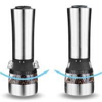 China Electric Stainless Steel Salt and Pepper Grinder for Kitchen Spice Grinding Mills Type for sale