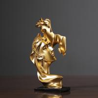 China Modern Home Decor The Thinker Accent Luxury Modern Art Antique Bamboo Resin Sculpture for sale