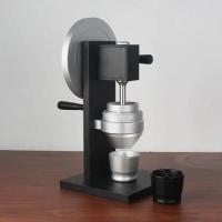 China Metal Type Aluminum Manual Coffee Bean Grinder with Flywheel Handle and Italian Burr for sale