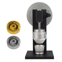 China Metal Type Aluminum Manual Coffee Bean Grinder with Flywheel Handle and Italian Burr for sale