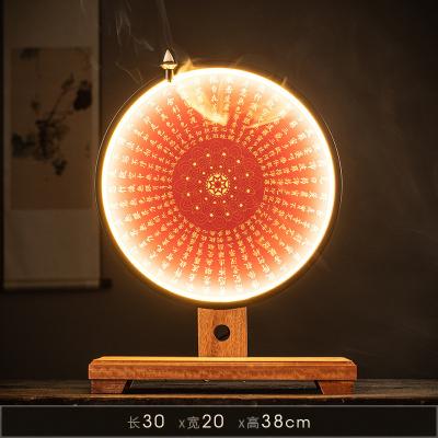 China Ceramic Sun Wukong Incense Holder LED Light Black Mythical Burner for Home Decoration for sale