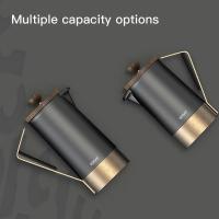 China Stocked 304 Stainless Steel French Press Coffee Pot with Silicone Handle 350ml 500ml 1000ml Sets for sale