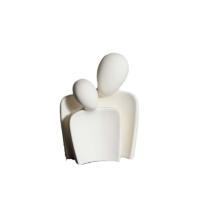 China Home Decorations Ceramic Love Birds Figurine Bamboo Hugging Couple for Memorable Gifts for sale