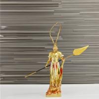China Golden Hoop Monkey King Resin Figure Contemporary Metal Collection Piece for Anniversaries for sale