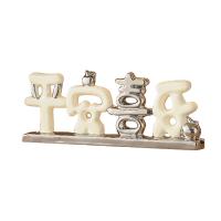 China Tree Branch Double Tray Creative White Porcelain Bear Storage Decoration for Hallween for sale