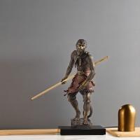 China Metal Black Wukong Statue A Custom 3D Desktop Ornament for Home Decorations and Gifts for sale