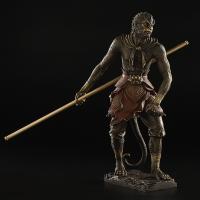 China Custom 3D Alloy Copper Wukong Statue A Contemporary Design Style for Hotel Decoration for sale