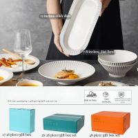 China Disposable Dinner Plates Bowls Cups Set with Relief Design in Nordic Modern Style Matte Glazed Ceramic for sale