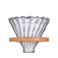 China Heat Resistant Glass Coffee Dripper Cup Sustainable for Travel Office or Cafe Metal Type for sale
