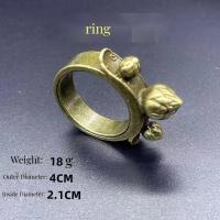 China Classical Gold Hoop Ring Badge Set Black Myth Monkey King Game Collectible for Anniversary for sale