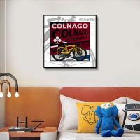 China Single-piece Package Decorative Modern Vintage Style Alloy Bicycle Hanging Painting with Crystal Mural for sale