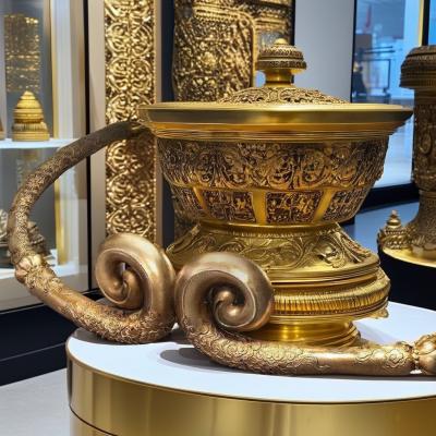 China Full Metal Gold Hoop Ring Badge Three-Piece Set Black Myth Monkey King Game Periphery for sale