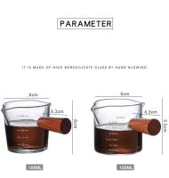 China 100ml Capacity Small Transparent Glass Coffee Cup with Lid and Double-Mouth Design for sale