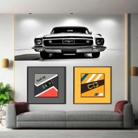 China Custom Size Modern Alloy Car Wall Hanging Electric Cross-Border E-Commerce Still Life Decoration for Hotel Office for sale