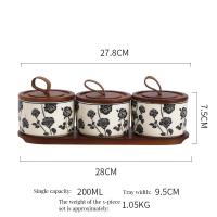 China Kitchen Storage Vintage Floral Ceramic Jar Sealed Canister for Food Container Storage for sale