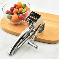 China Stainless Steel Rotary Grater 4 Swappable Drums for Cutting of Vegetables and Nuts for sale