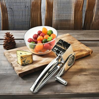 China Easy-to- Cheese Slicer and Nut Grater Handheld Stainless Steel with 4 Drum Attachments for sale