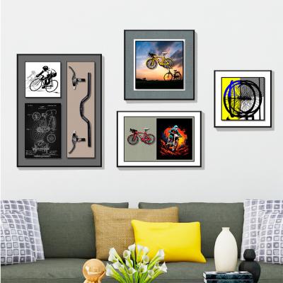 China Glass Crystal COATING Contemporary Modern 3D Bicycle Wall Art for Stylish Living Room for sale