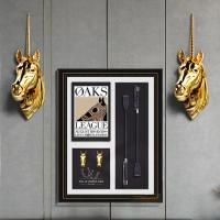 China Single-piece Package European Equestrian 3D Wall Mural for Living Room Entrance Decor for sale