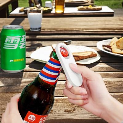 China Customizable Logo Stainless Steel Magnetic Can Bottle Opener for Household Kitchens for sale