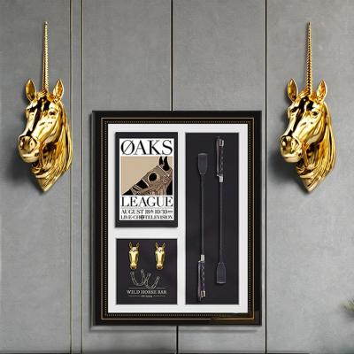 China European Style Rectangle Equestrian Mural Building Blocks for Living Room Entrance Wall for sale