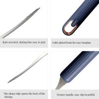 China Stainless Steel Seafood Tool Shrimp Back Opening Knife and Fish Scale Remover for Home for sale