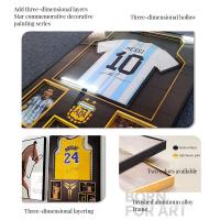 China Post-modern Style Ronaldo Collection 3D Wall Art Mounted Football Jersey Photo Frame for sale