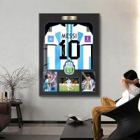 China Post-modern Style Ronaldo Collection 3D Wall Art Mounted Football Jersey Photo Frame for sale