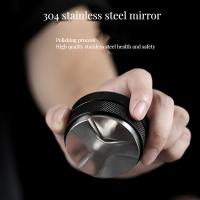 China Portable 2024 Espresso Coffee Tamper with Walnut Wood Handle and Calibrated Pressure for sale