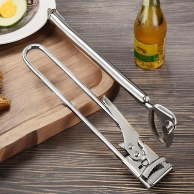 China Effortless Twist Cap Opener Stainless Steel Adjustable Easy-Grip Can Opener for Gifts for sale
