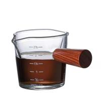 China High Borosilicate Glass Measuring Cup Style Microwave Safe Utensil with Wood Handle for sale