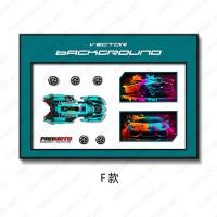 China Gallery Wall Sets Customized Color Crystal Glass Mural for Luxury Sports Car Background for sale