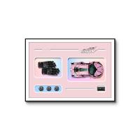 China Gallery Wall Sets Customized Color Crystal Glass Mural for Luxury Sports Car Background for sale