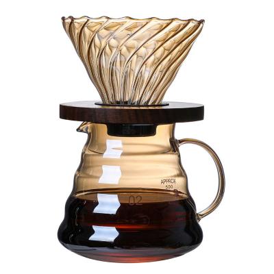 China 500ml-1000ml Capacity Walnut Wood Pour over Set for Perfectly Brewed Coffee and Tea for sale