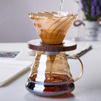 China 500ml-1000ml Capacity Walnut Wood Pour over Set for Perfectly Brewed Coffee and Tea for sale