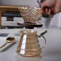 China 500ml-1000ml Capacity Walnut Wood Pour over Set for Perfectly Brewed Coffee and Tea for sale