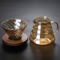 China 500ml-1000ml Capacity Walnut Wood Pour over Set for Perfectly Brewed Coffee and Tea for sale