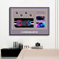 China COATING Creative Hanging Design Crystal Glass Wall Art for Luxury Sports Car Showroom for sale