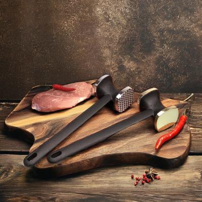 China Customized Logo Accepted Meat Tenderizer Dual-Sided Hammer for Steaks and Defrosting for sale