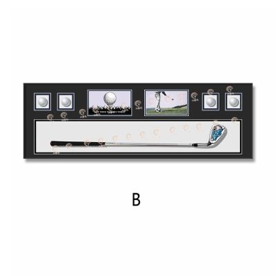China Anniversary Occasion Modern Crystal Glass Golf Decorative Painting Wall Art for Club Mural for sale