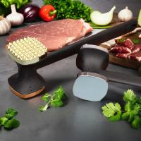 China Manual Kitchen Tool for Perfectly Tender Steaks Zinc Alloy and Plastic Meat Hammer for sale