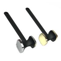 China Black Heavy-Duty Zinc Alloy Meat Tenderizer Kitchen Tool for Steak Poultry Preparation for sale
