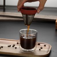 China Unisex Portable Transparent Glass Coffee Pot and Tea Set Folding Feature for 1 Person for sale