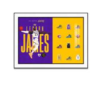 China Porch Decoration Electric Rectangle Format Jordan LeBron James Basketball Star Wall Art for sale