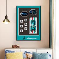 China Anniversary Occasion Electric Design 3D Block Car Wall Art Ideal for Living Room Home for sale