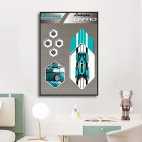 China Modern 3D Block Car Wall Painting for Decoration in Living Room Home Hotel Office for sale