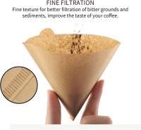China Coffee Paper Filter V-shaped for Modern Eco-Friendly Disposable Brown Cone-Shaped Design for sale