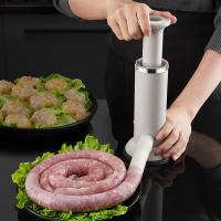 China Stocked Manual Sausage Meatball Maker Plastic Sausage Stuffer Shrimp Slip Preparation for sale