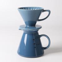 China Unique Design Style Coffee Tea Tools Blue and White Ceramic Pour over Coffee Dripper for sale