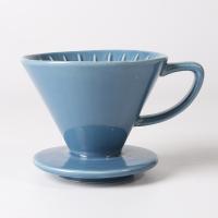 China Unique Design Style Coffee Tea Tools Blue and White Ceramic Pour over Coffee Dripper for sale